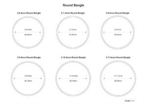 Bangle size chart – Charts | Diagrams | Graphs